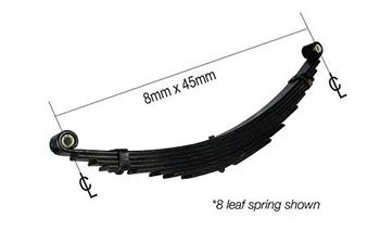 Eye spring 45mm x 7 leaf x 8mm 835mm cntr
